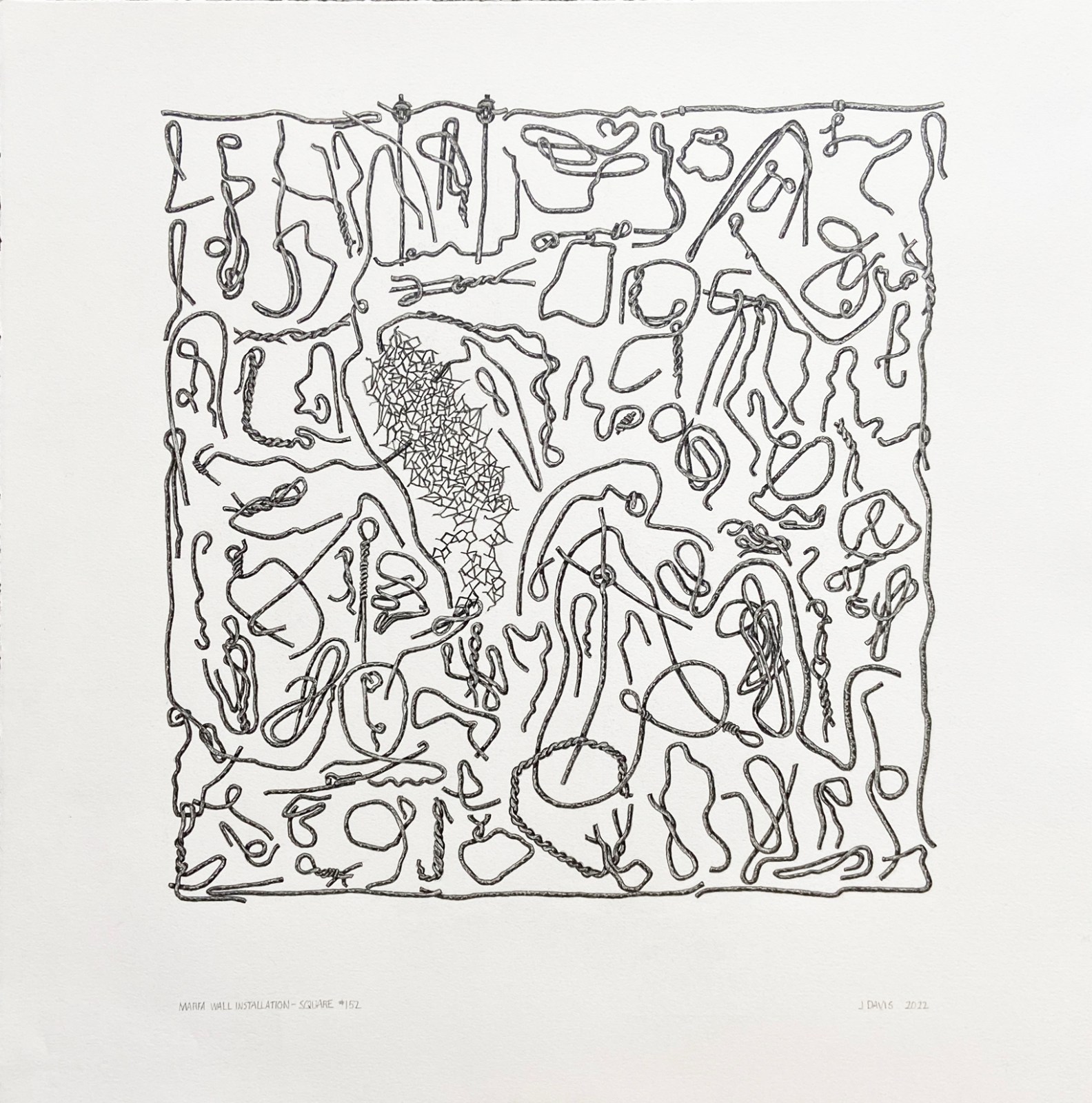 Joe Davis’ found-wire art on display at Marfa Studio of Arts Gallery ...