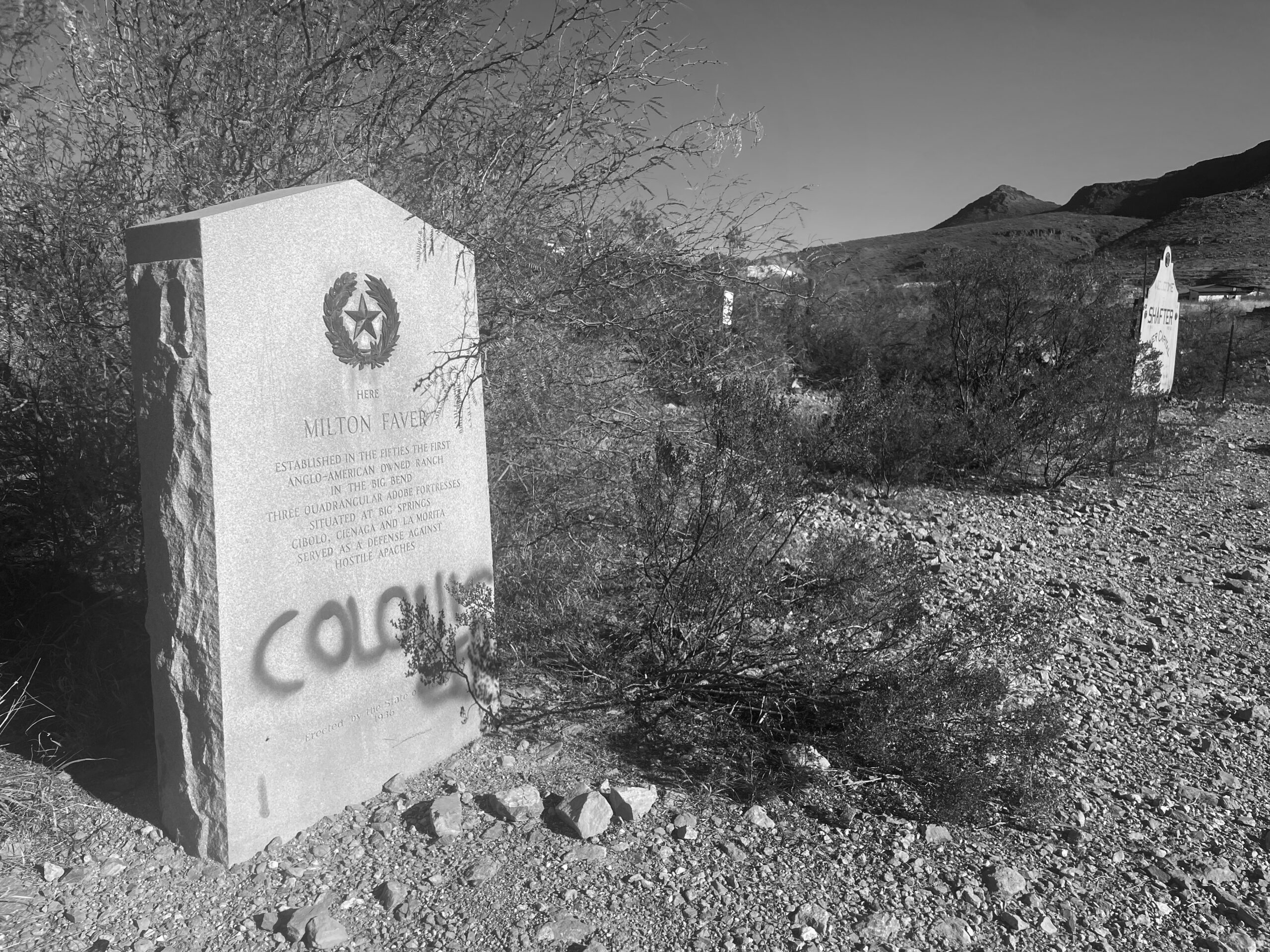 Faver historical marker vandalized with word ‘colonizer’ in Shafter ...